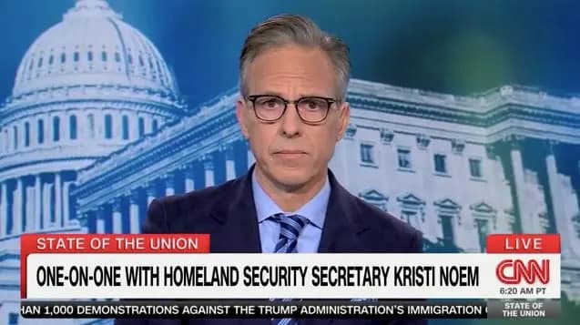 Tapper Confronts Kristi Noem: ‘Different Standard’ For Law Enforcement ...