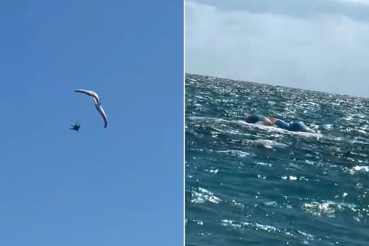 Paraglider Survives 500‑Foot Plunge Into Ocean After Canopy Partly ...